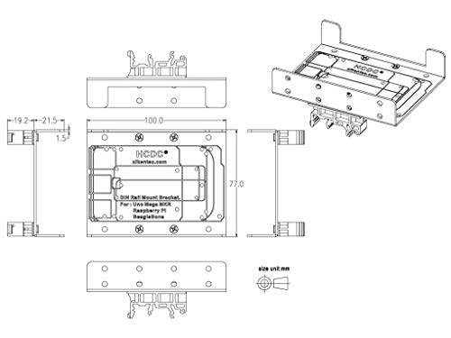 Din Rail Mount Bracket For Raspberry Pi A B 2b 3b 3b 4b Zero Arduino Uno Mega Mkr Beaglebone