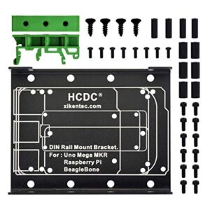 DIN Rail Mount Bracket for Raspberry Pi A+ B+ 2B 3B 3B+ 4B Zero Arduino Uno Mega Mkr BeagleBone ...