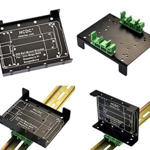 DIN Rail Mount Bracket for Raspberry Pi A+ B+ 2B 3B 3B+ 4B Zero Arduino Uno Mega Mkr BeagleBone ...