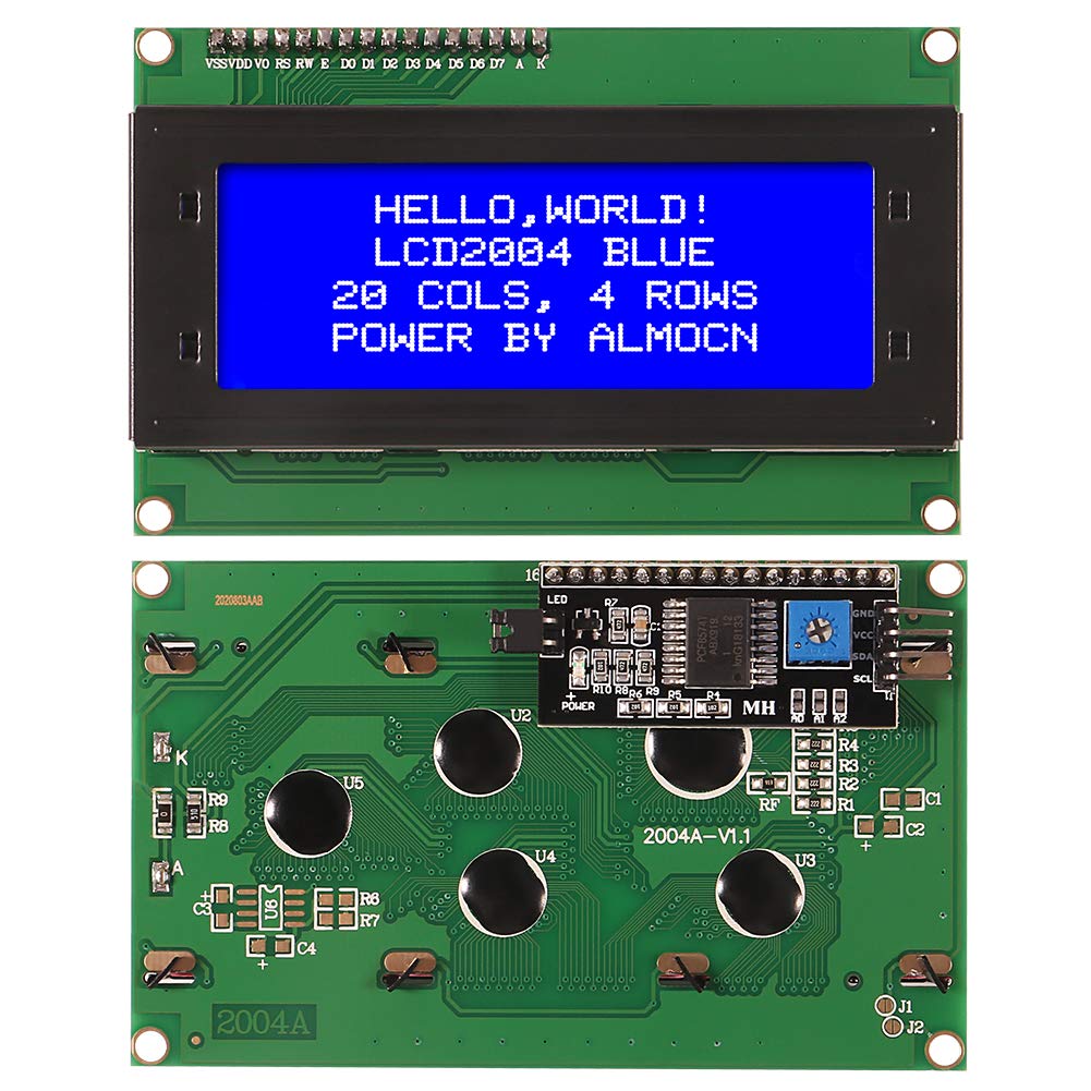 ALMOCN IIC I2C TWI Serial 2004 20x4 LCD Display Module with I2C ...