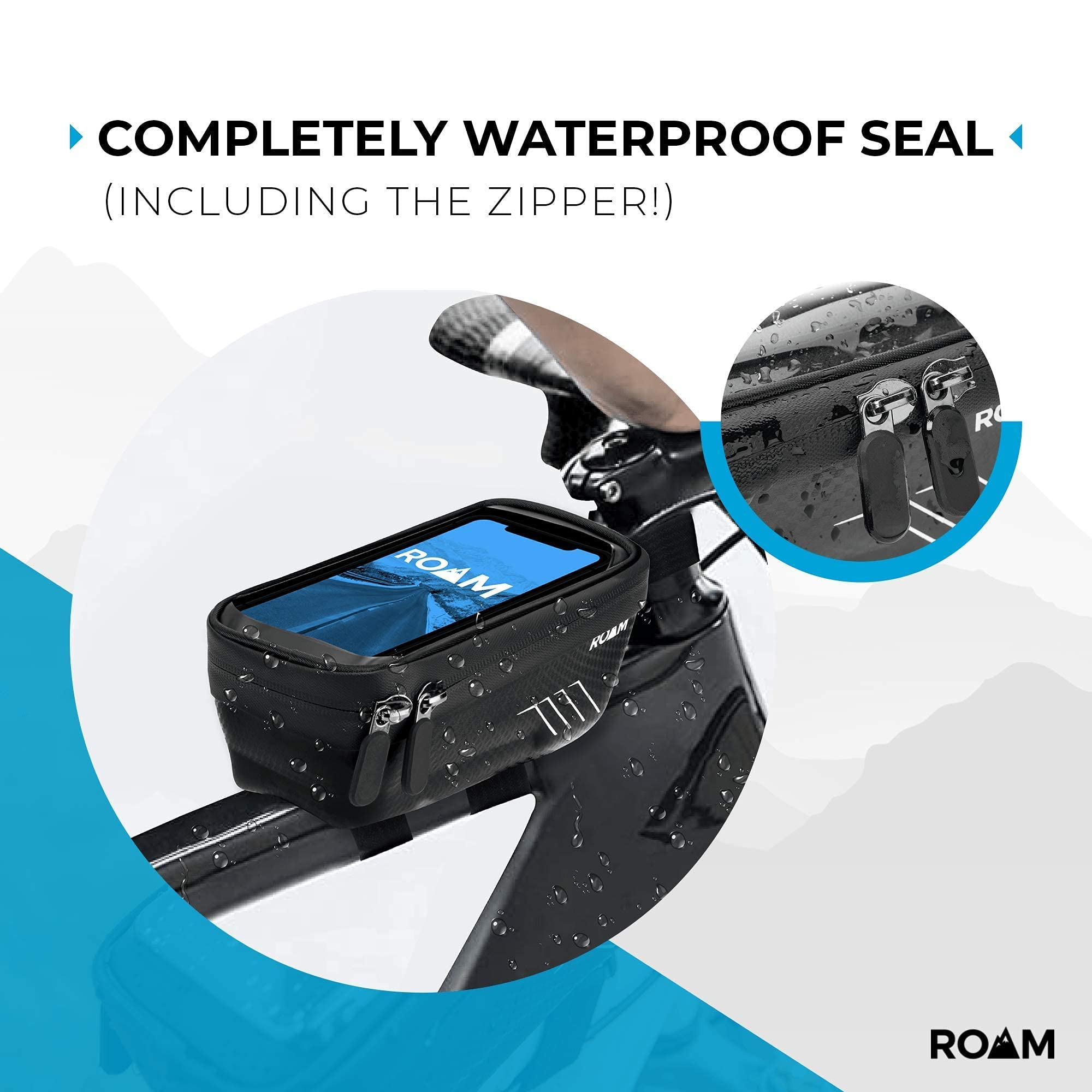 Roam Bike Phone Holder Mount - Waterproof Bike Frame Bag - Top Tube ...