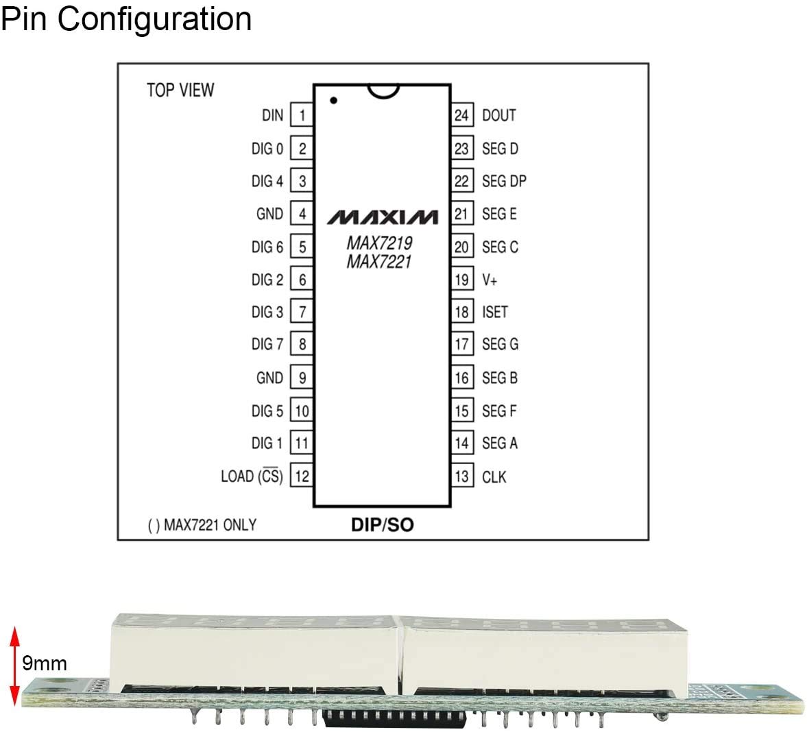 Devmo 4pcs 8 Digit 7 Segment Module Max7219 8 Bit Digital Segment Tube Led Display Module