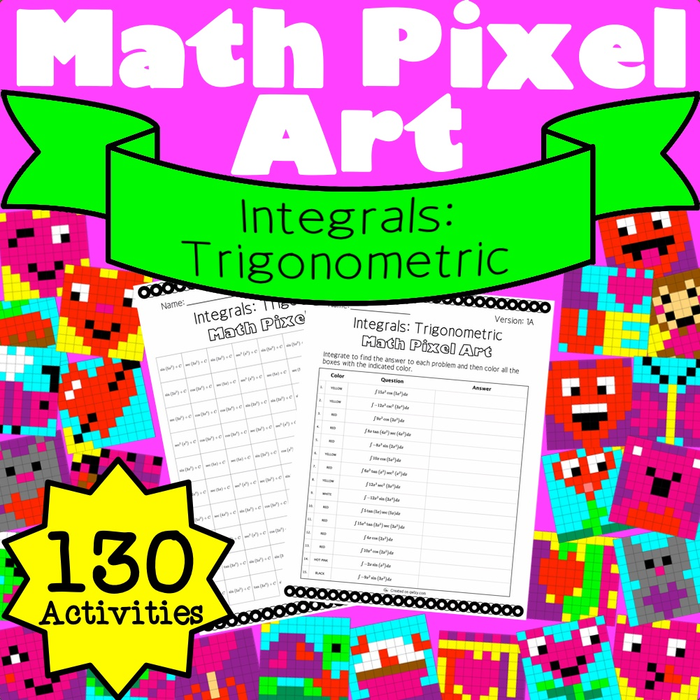 Valentine’s Day: Integrals Trigonometric Pixel Art Mystery Pictures — 🛍 ...
