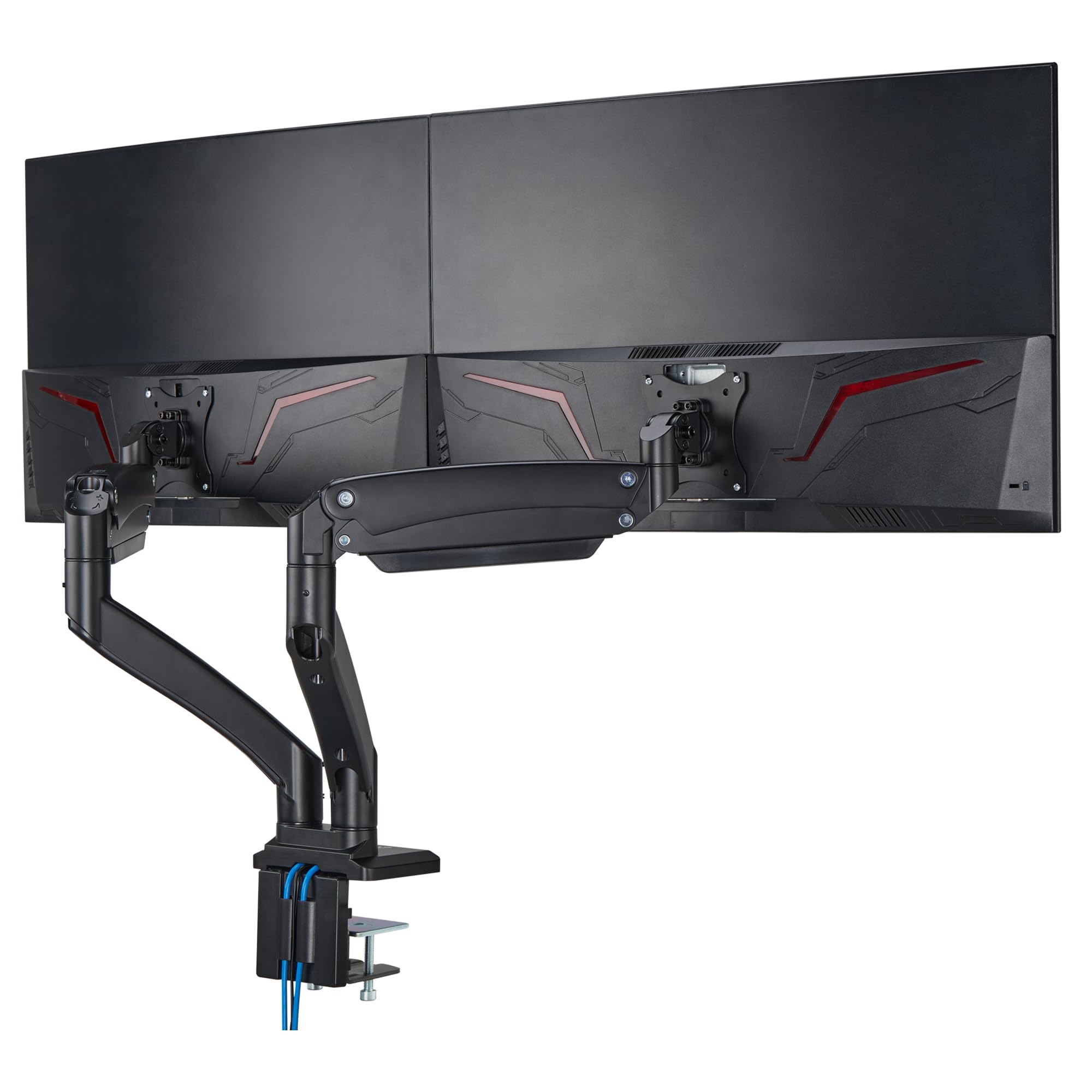 AVLT Dual 13"-43" Monitor Arm Desk Mount fits Two Flat/Curved Monitor ...