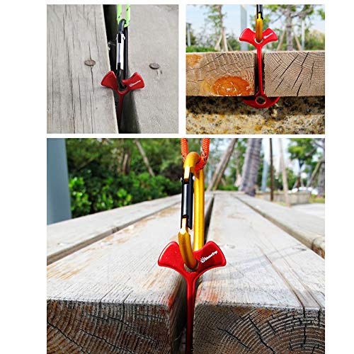 Keep Outdoor 10 Packs Aluminum Camping Tent Stakes Anchors Fishbone ...