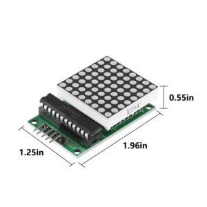 ACEIRMC 2PCS MAX7219 Dot Matrix Display Module Single-Chip Control LED Module DIY Kit for ...
