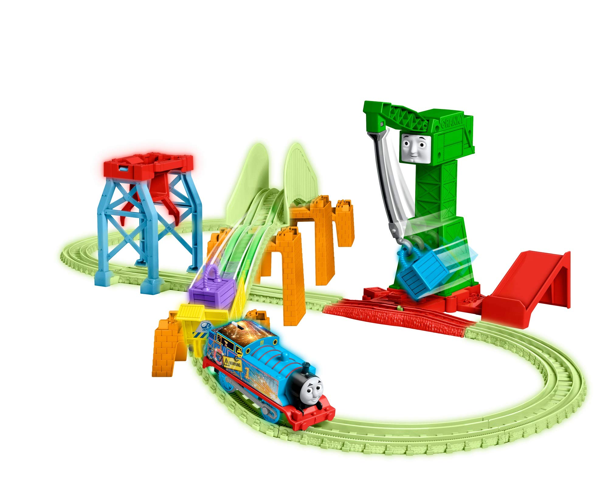 Thomas & Friends Trackmaster Hyper Glow Night Delivery Track Set with ...
