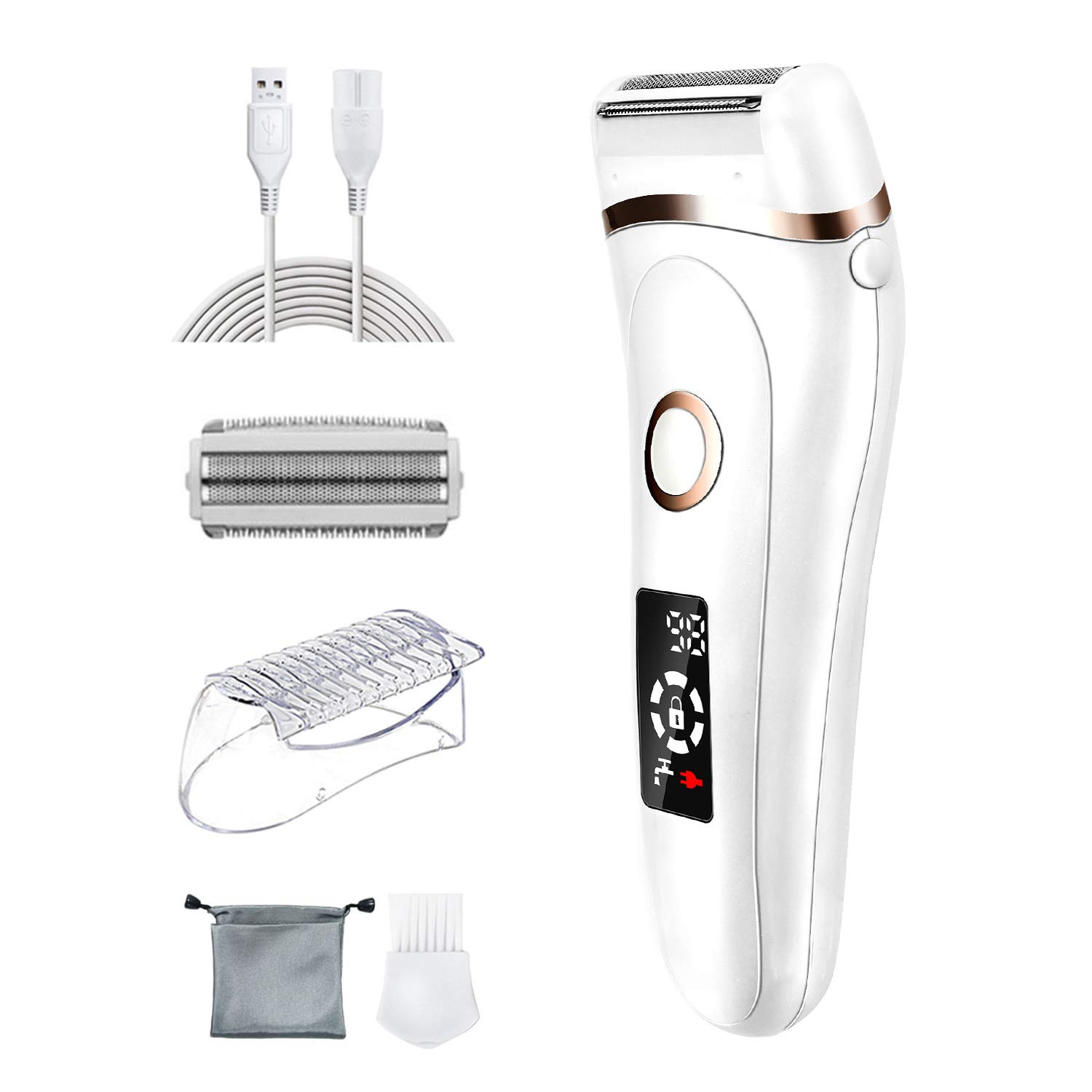 Electric Razors for Women, FAMATE Ladies Electric Shaver for Legs and ...