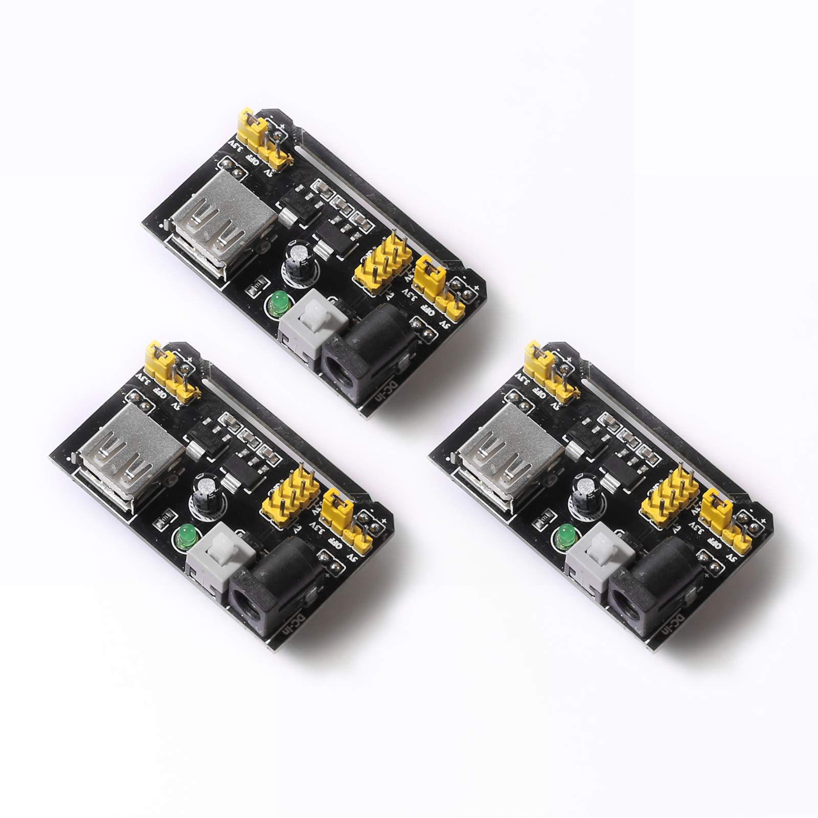DEVMO 3PCS 3X MB102 Breadboard Power Supply Module Prototype DC 6.5-12V ...