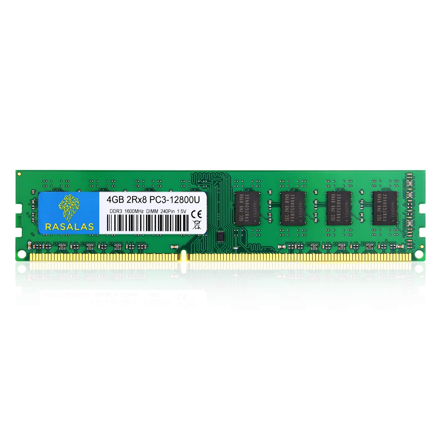 4GB DDR3 1600 MHz PC3-12800 CL11 Desktop Memory DIMM PC3-12800U Rasalas DDR3 4GB 2Rx8 Udimm 1.5V ...