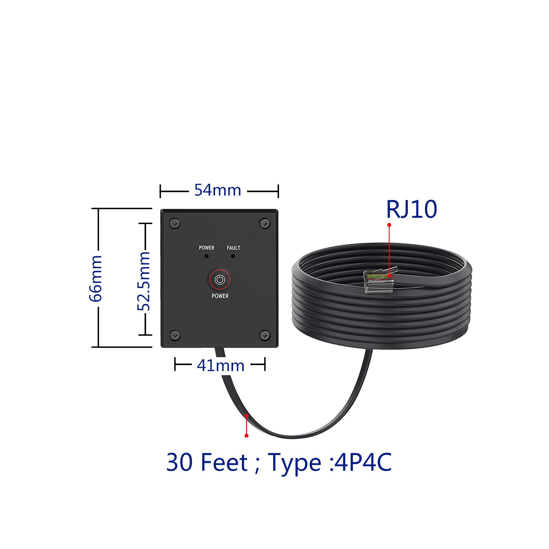 GIANDEL Power Inverter Remote On/Off Switch with 30 Ft Cable Push ...