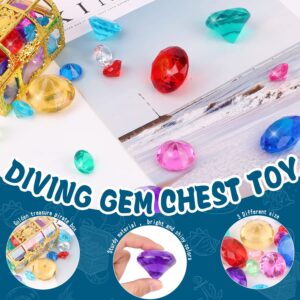 YUJUN Diving Gem Pool Toys 10 Colorful Big Diamond Gem with Treasure ...