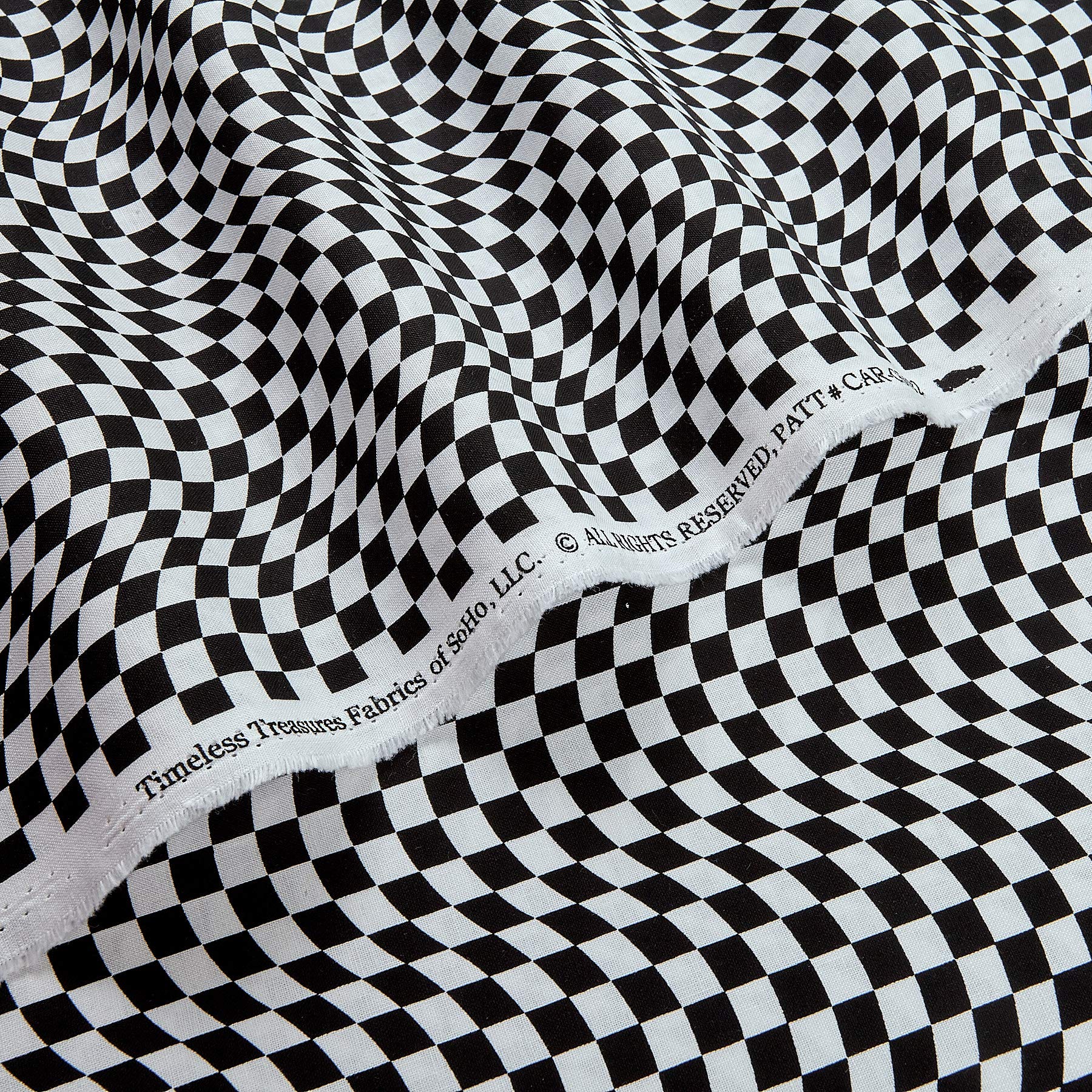 Timeless Treasures Race Cars Black & White Checkered Flag, Fabric by ...