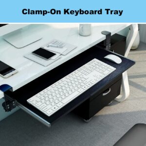 V3VOGUE 5 Colors Wooden Keyboard Tray Under Desk Slide-Out Keyboard ...