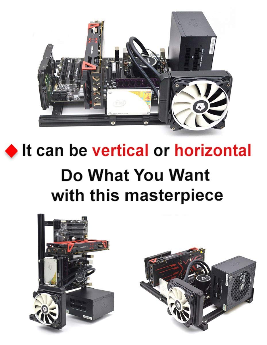 DIY Computer Chassis Bracket Open Motherboard Case Rack M-ATXVertical ...