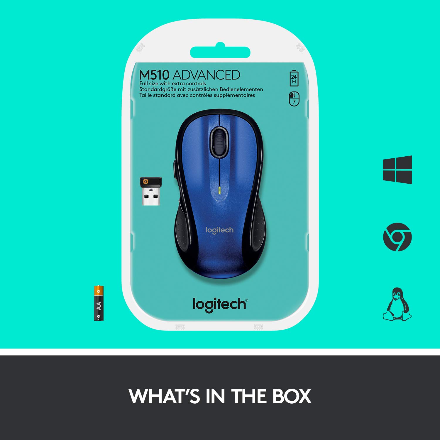 Logitech M510 Wireless Mouse, Blue (Renewed) — 🛍️ The Retail Market