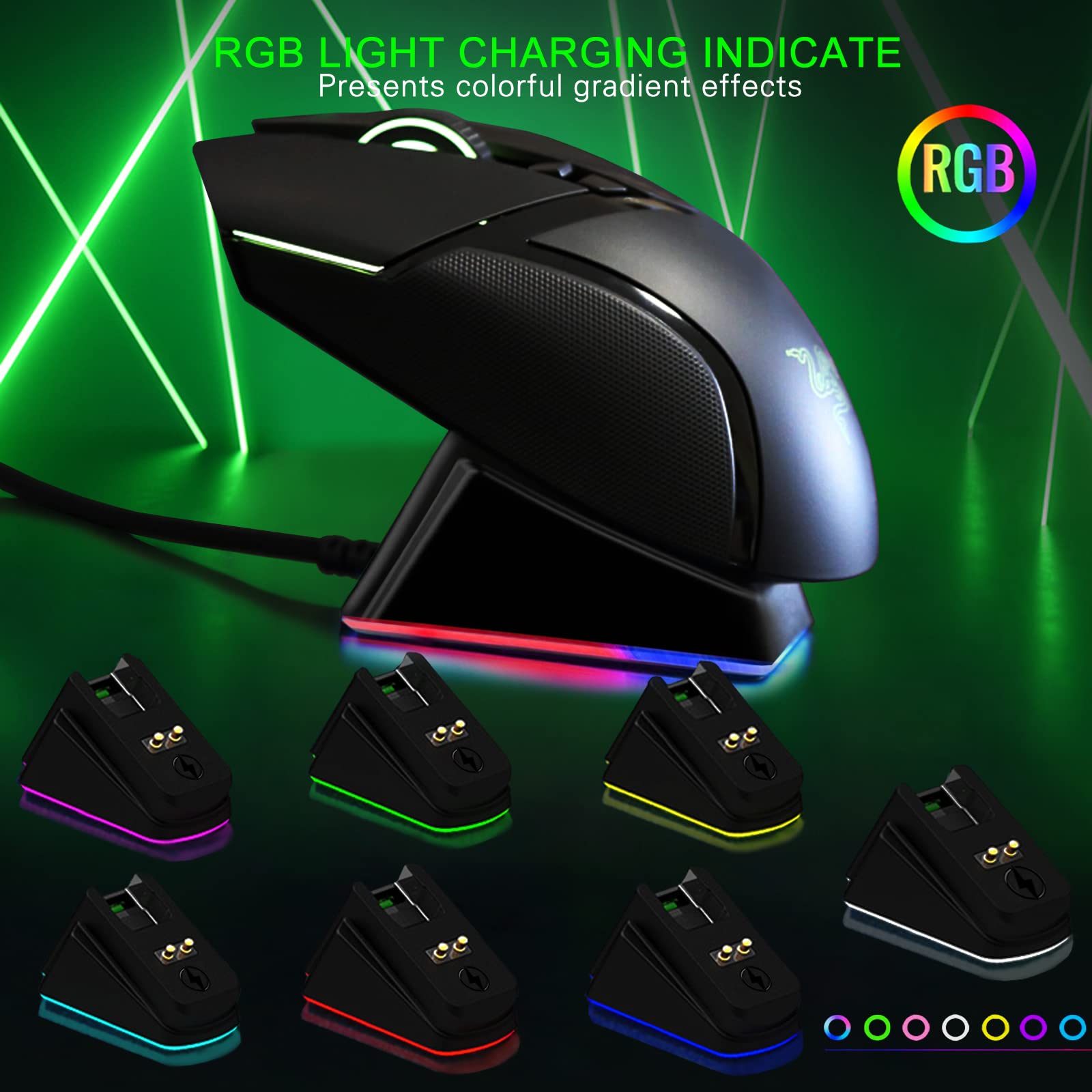 Mouse Charging Dock for Razer Wireless Mouse Viper Ultimate Naga pro ...