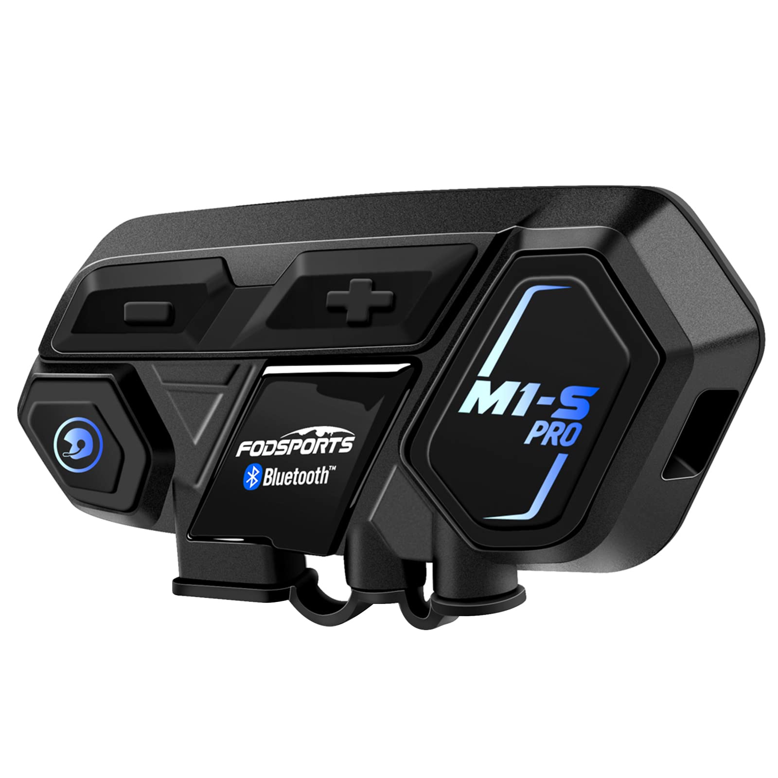 FODSPORTS Motorcycle Bluetooth Intercom with Music Sharing, M1S Pro ...