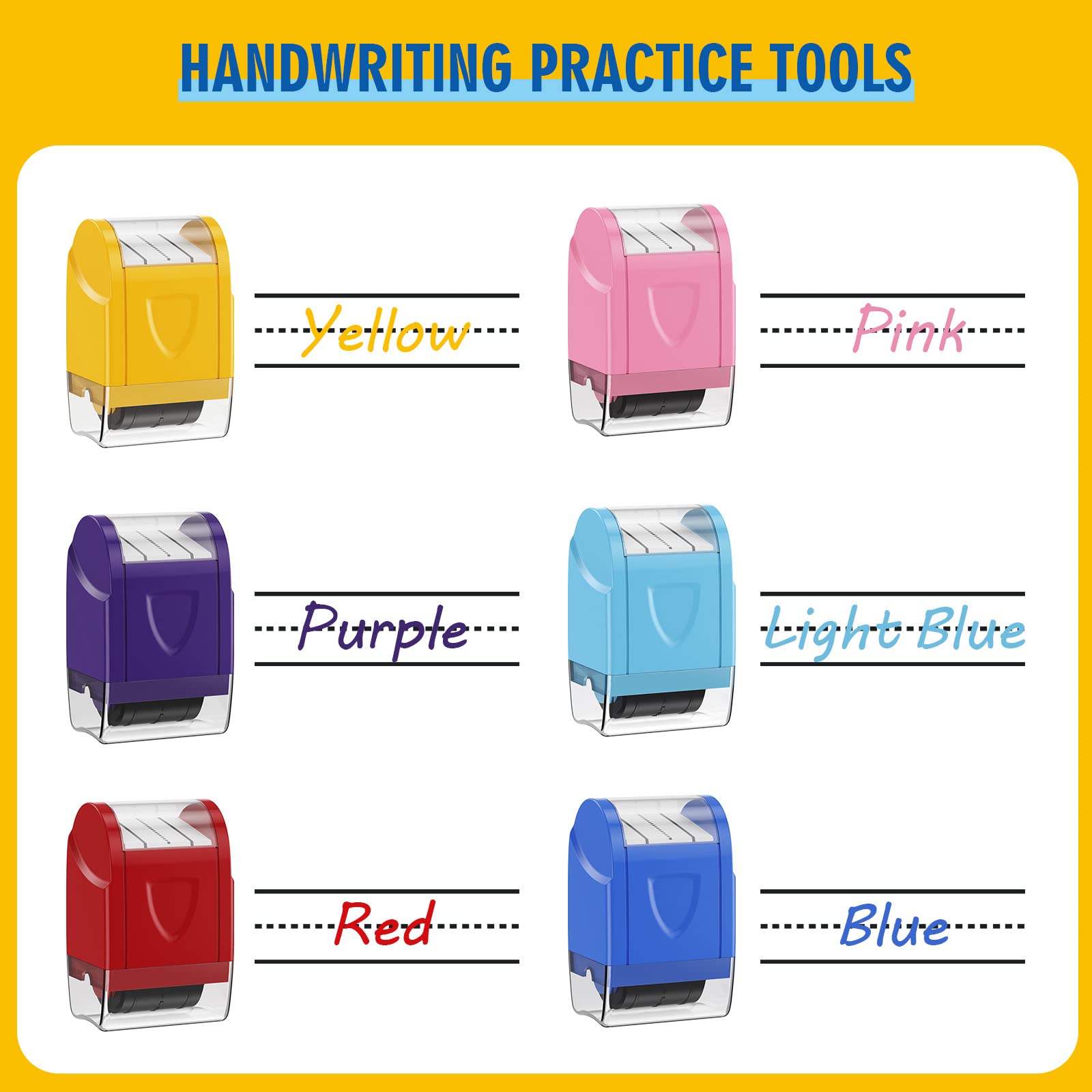 Dashed Handwriting Lines Practice Roller Stamp Parents and Teachers ...