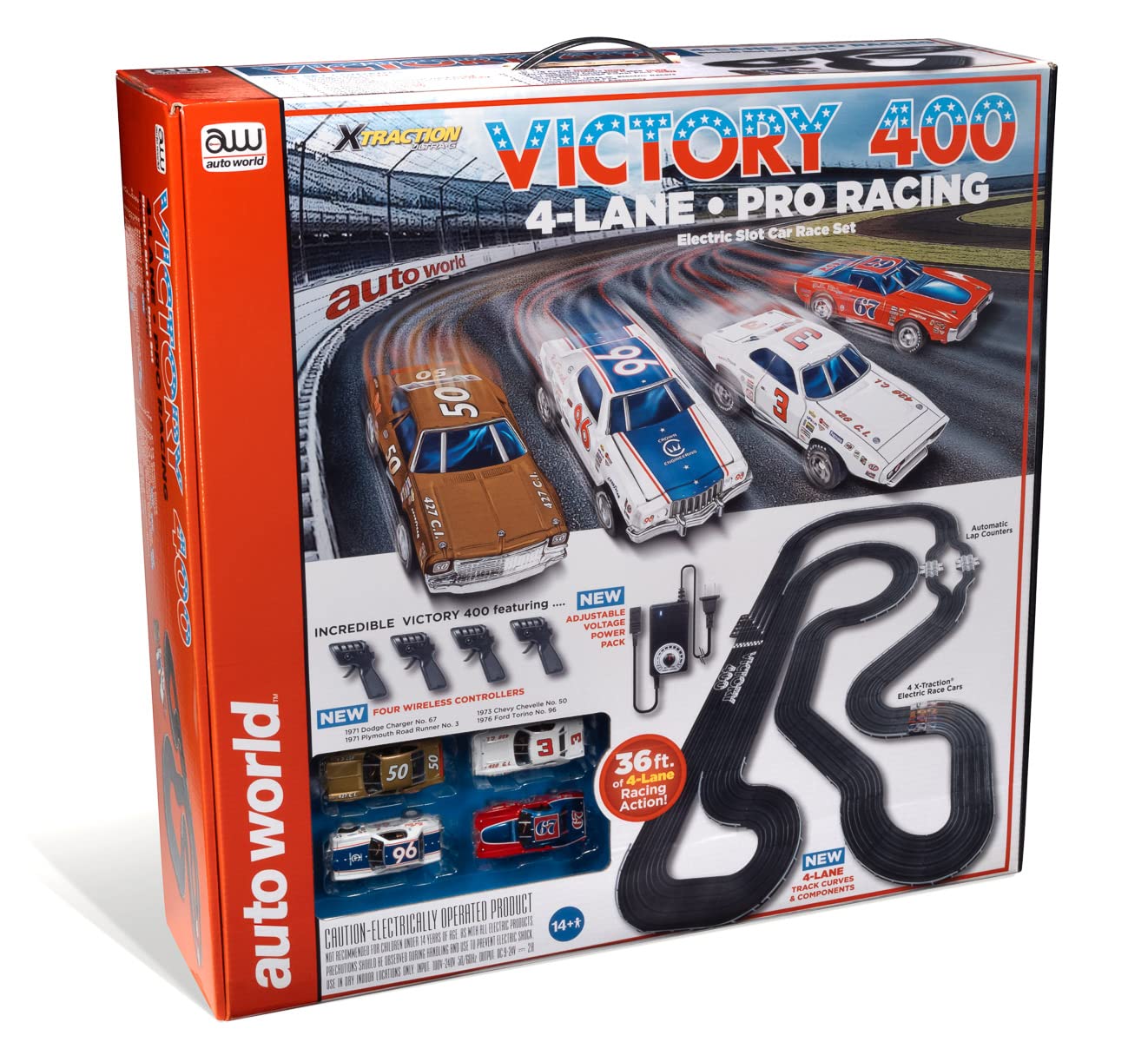 Auto World 36' Victory 400 4 Lane Slot Race Set HO Scale — 🛍️ The ...