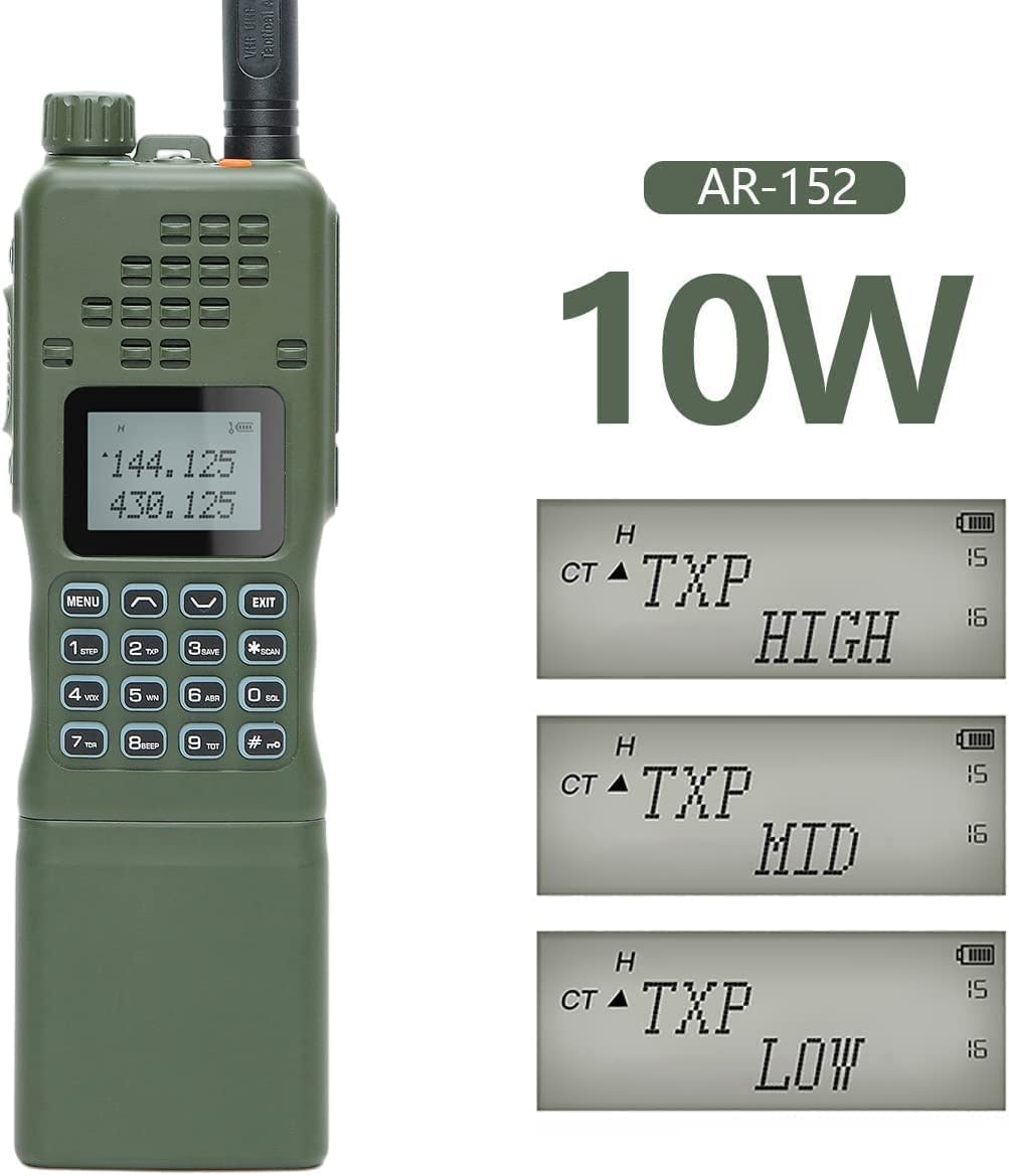 BAOFENG AR-152 10W Ham Radio Military Grade Dual Band Two-Way Radio UHF ...