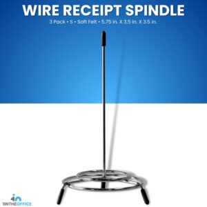 1InTheOffice Wire Receipt Spindle,Chrome Receipt Holder, 3 Pack ...