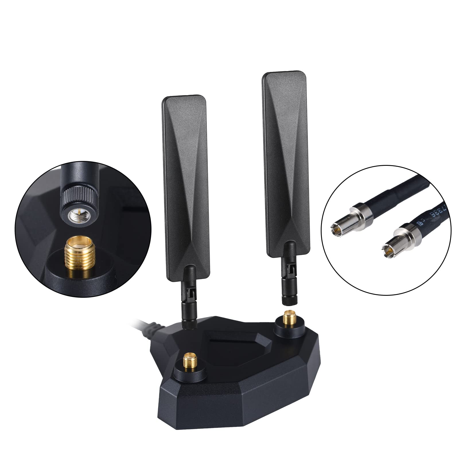 9dBi Magnetic Base Dual TS9 Antenna for Netgear Nighthawk M1 MR1100 ...