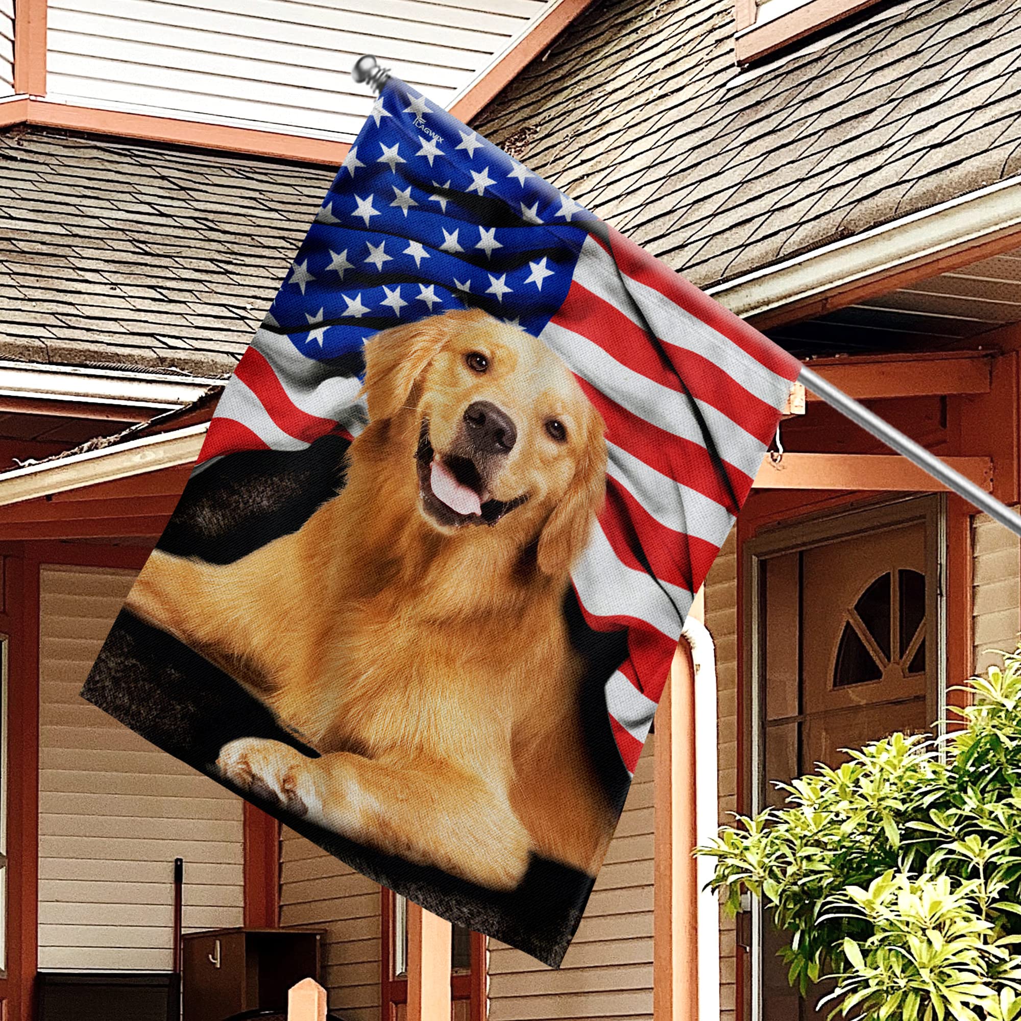 FLAGWIX Golden Retriever, Patriot American Dog Flags - 4th of July ...