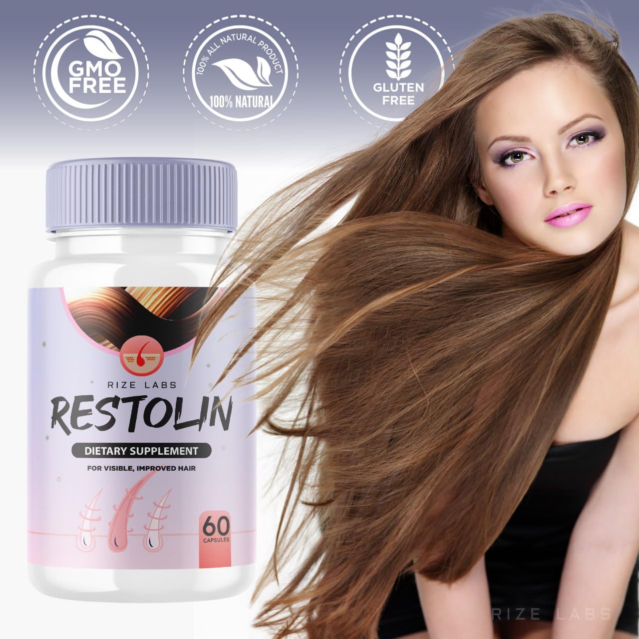 (5 Pack) Restolin Capsules, Restolin Hair Growth Supplement, Restolin ...