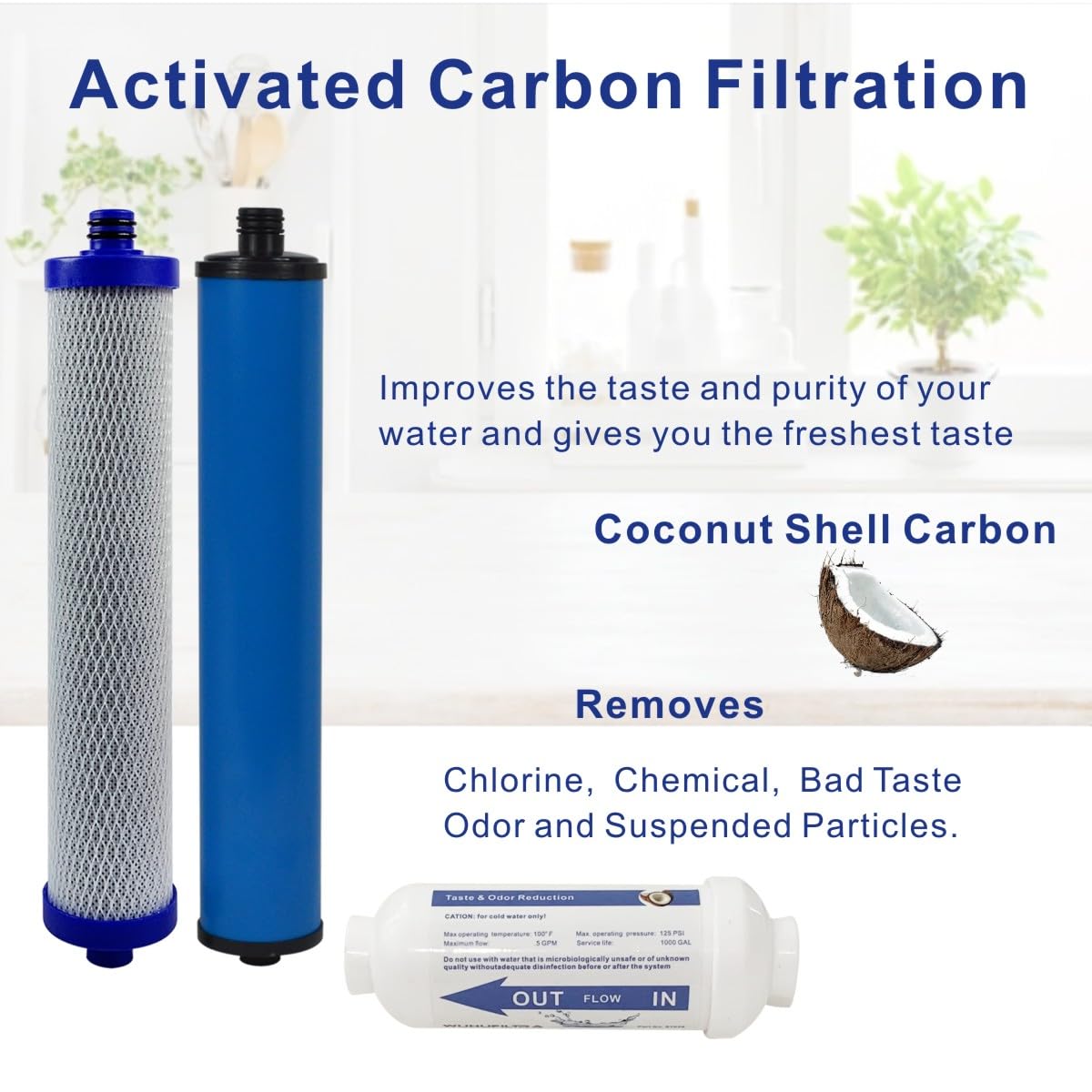 WUHUFILTRA - Replacement Water Filters, Full Filter Set with Membrane ...