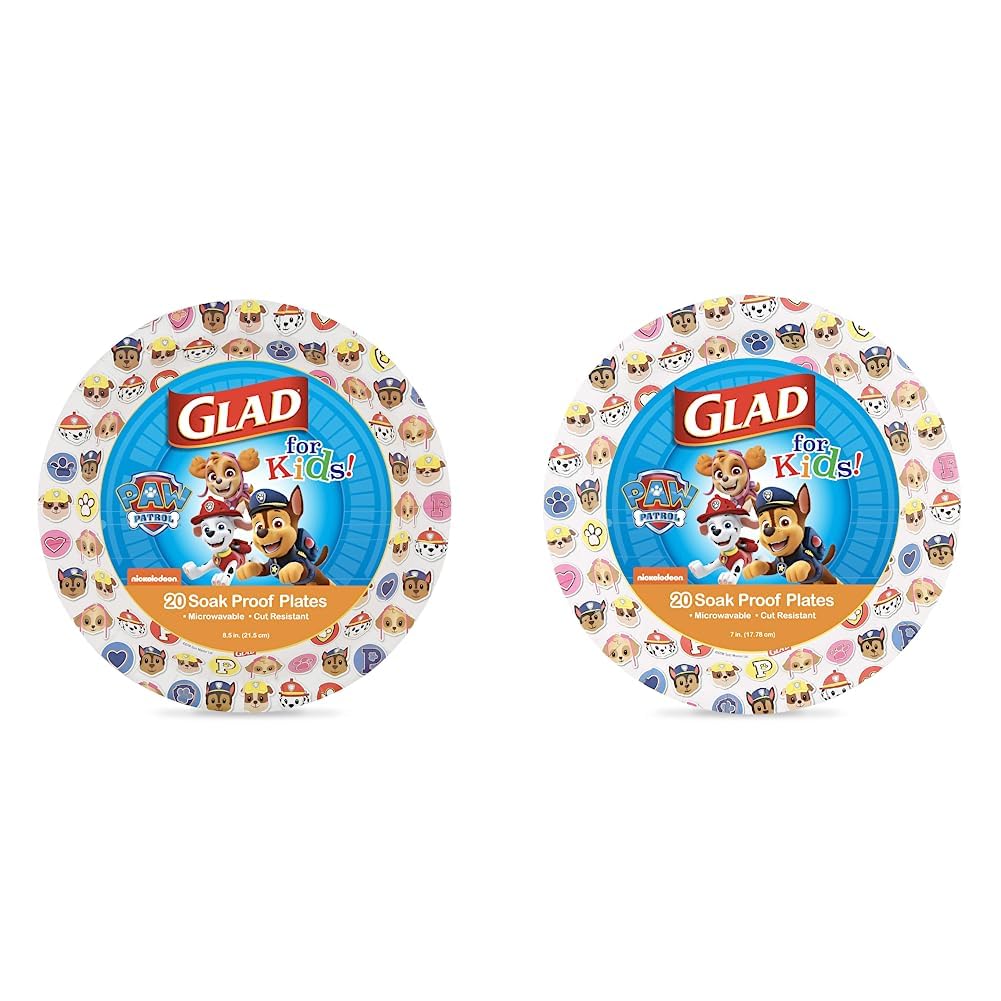 Glad for Kids Paw Patrol Emoji Paper Plates|Paw Patrol Plates & Kids ...