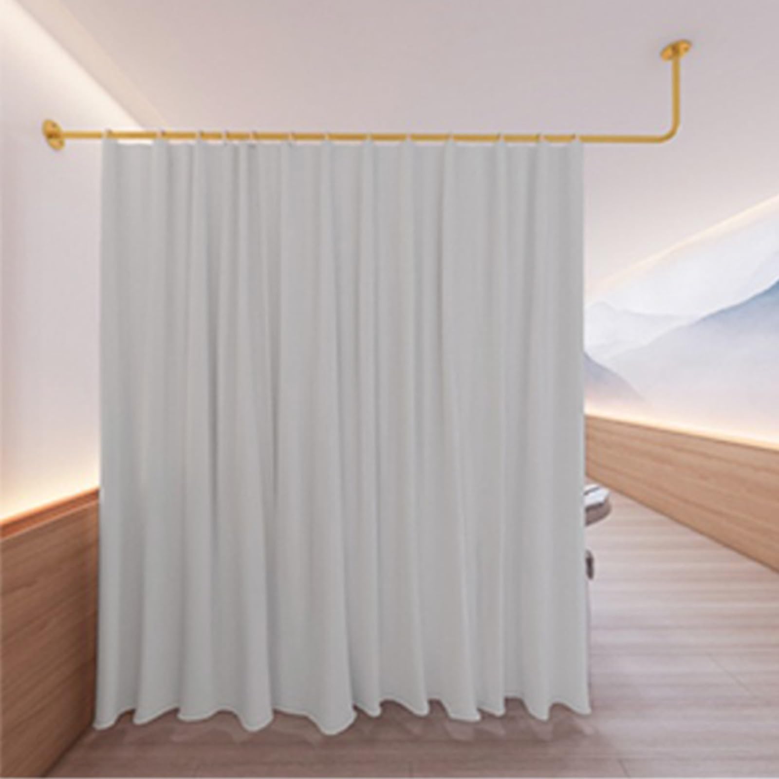 L Shape Room Divider Rod, Wall Mounted Beauty Salon Partitions ...