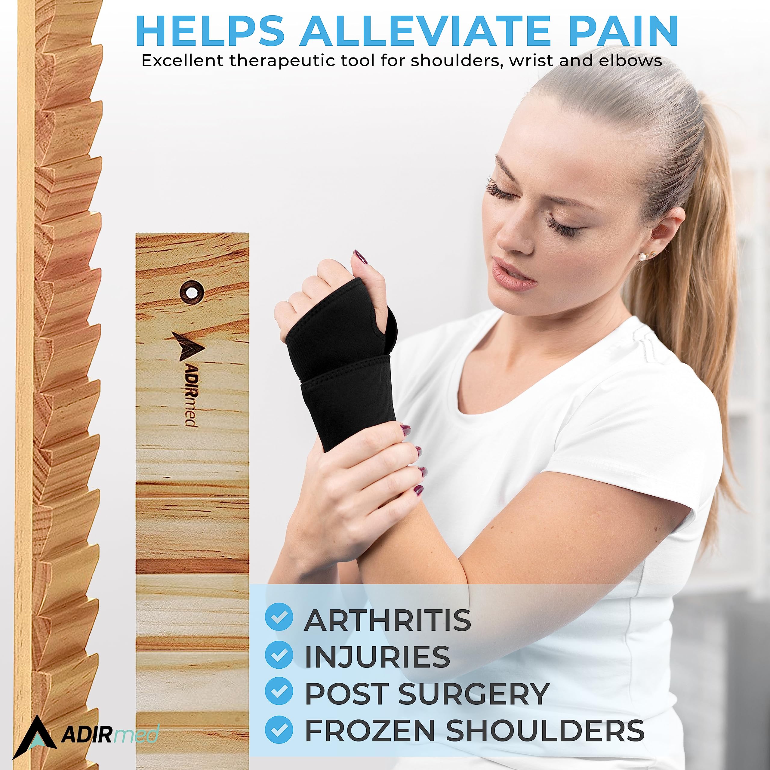 AdirMed 2-Pack Wooden Finger and Shoulder Ladder - Hand Therapy Ladder ...
