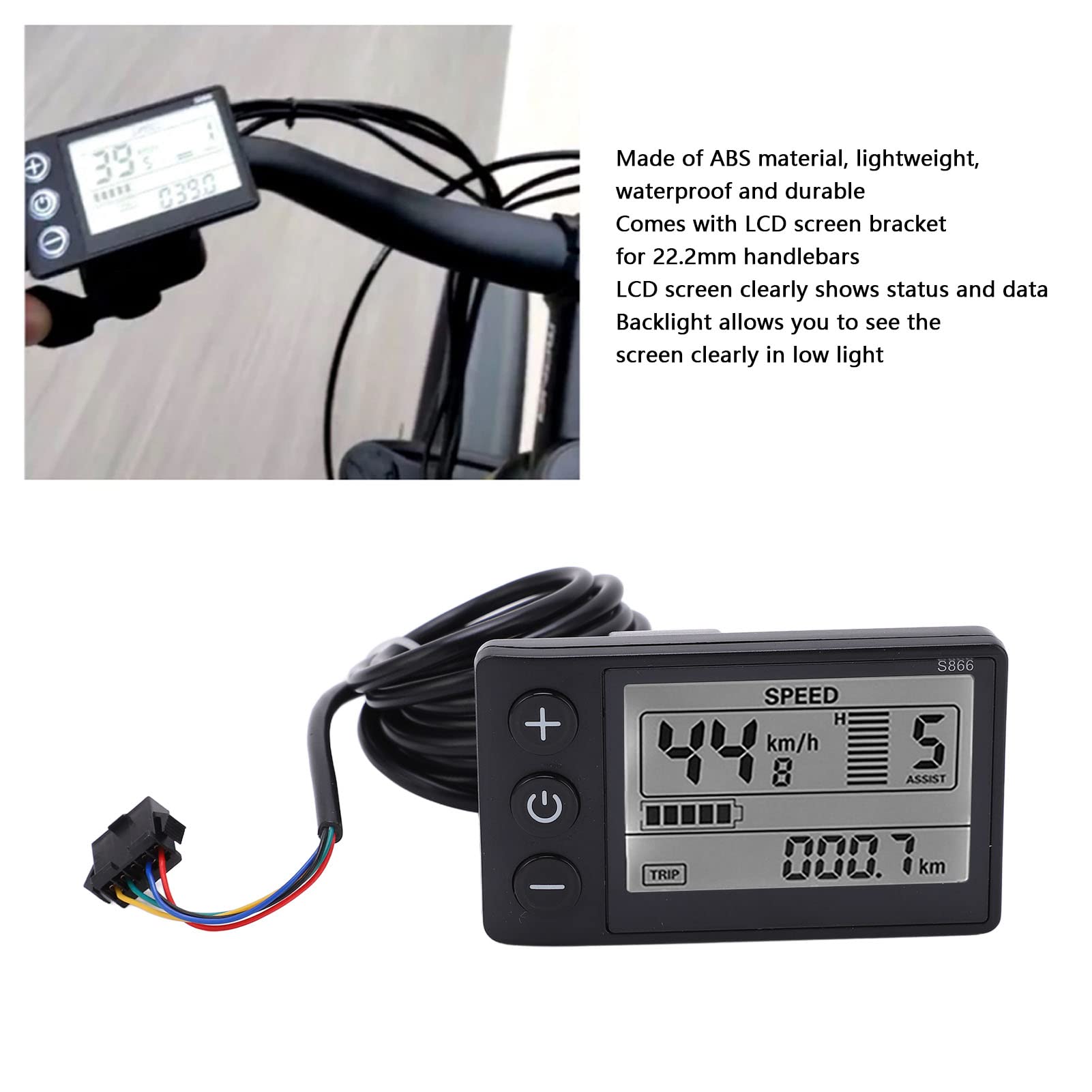 Electric LCD Display Meter, 24V 36V 48V Ebike LCD Display Control Panel ...