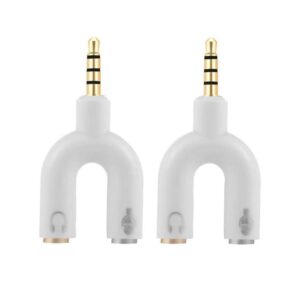 Andy's Orchids 2Pcs Stereo Plug, Audio Splitter, Mic&Headphone Earphone ...