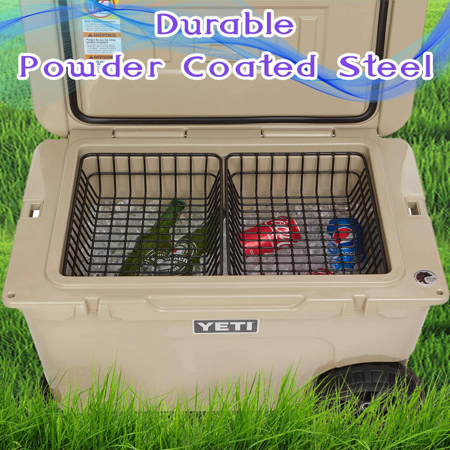 2-Pack Cooler Basket for YETI Tundra Haul, Double Cooler Rack for ...
