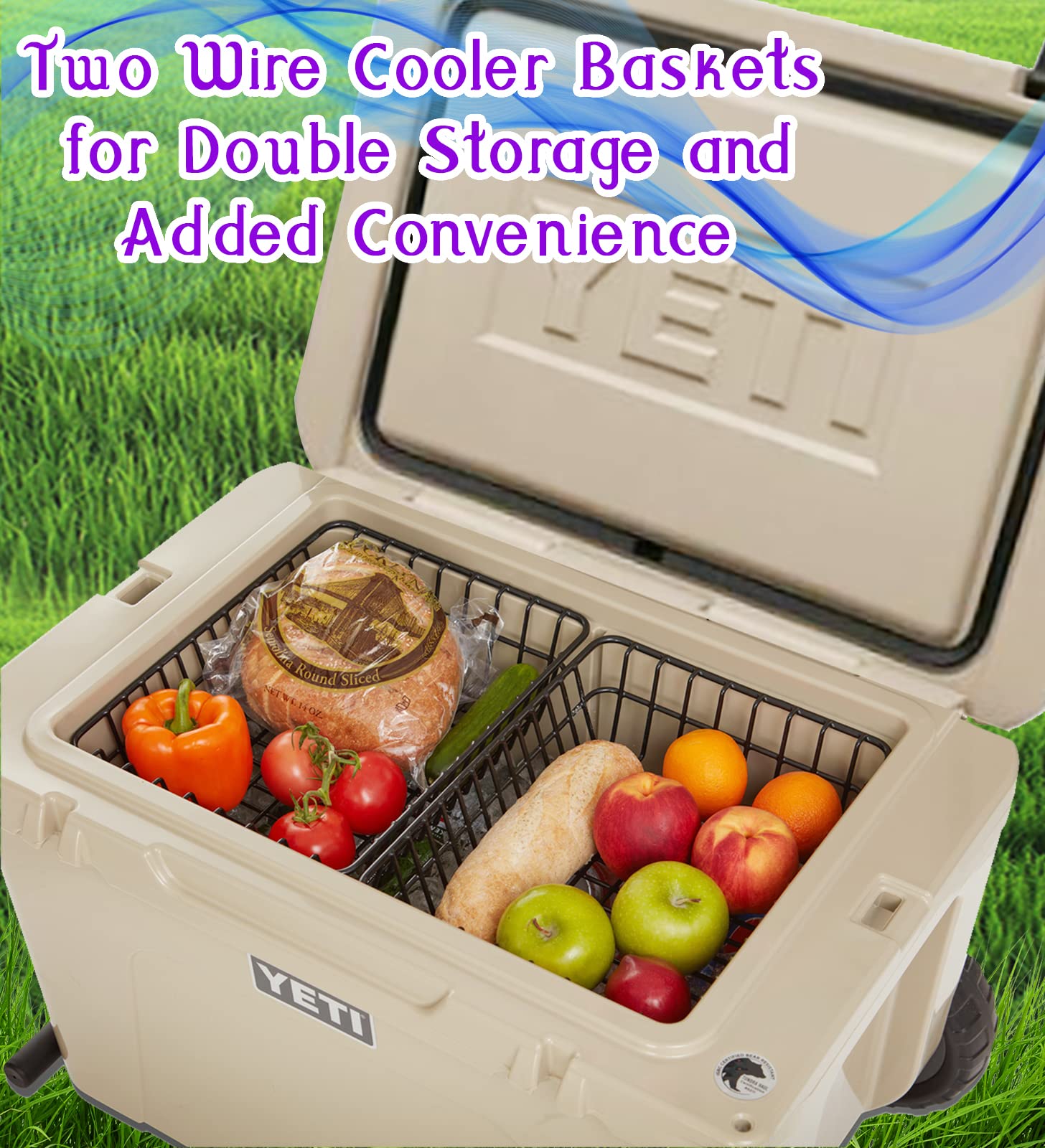 2-Pack Cooler Basket for YETI Tundra Haul, Double Cooler Rack for ...