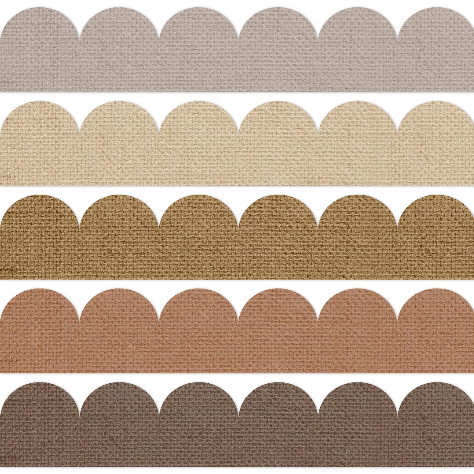 AnyDesign 69Ft Neutral Burlap Style Bulletin Board Borders Boho Color ...