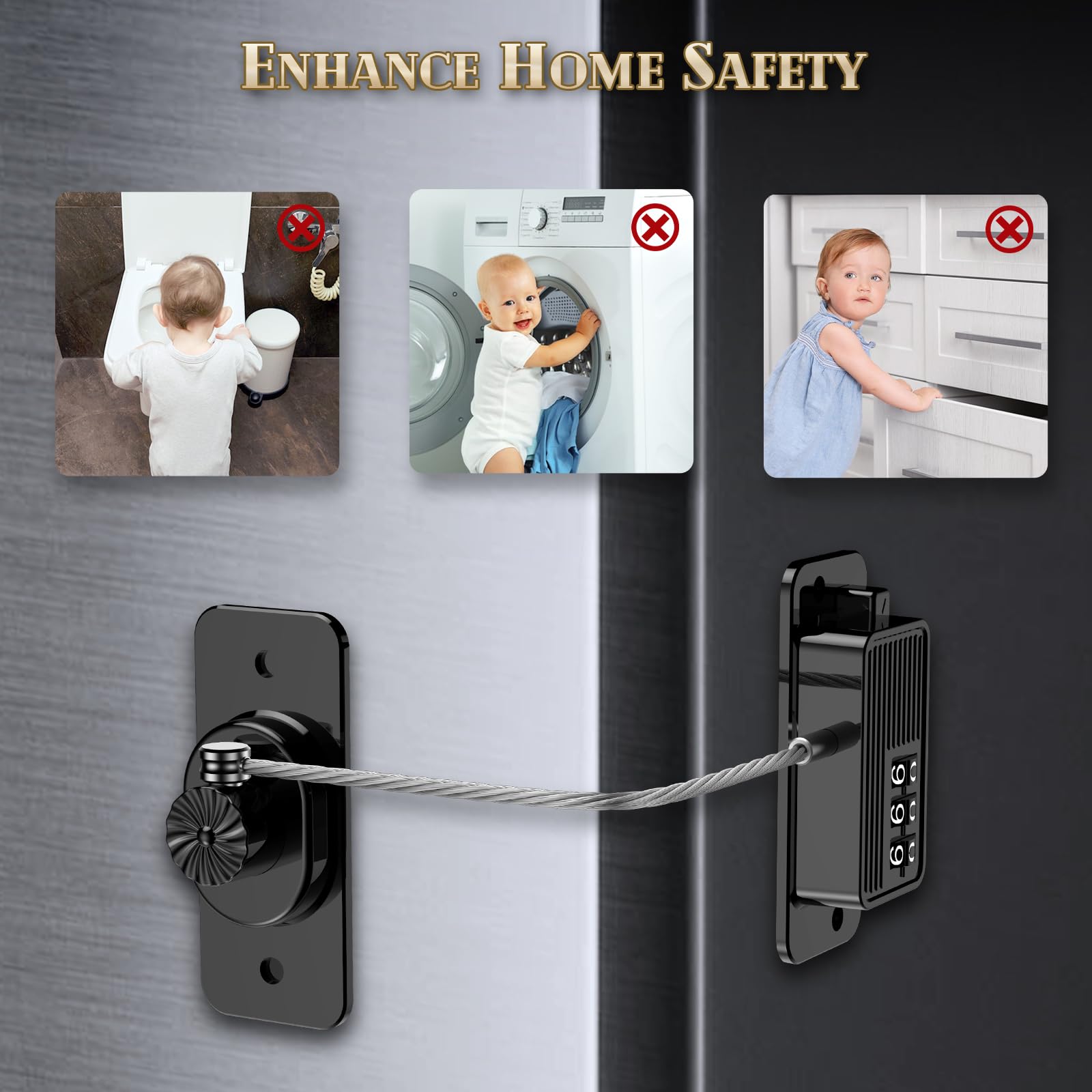 TOASAM Black Combination Lock - Effortless Access Control, Advanced ...