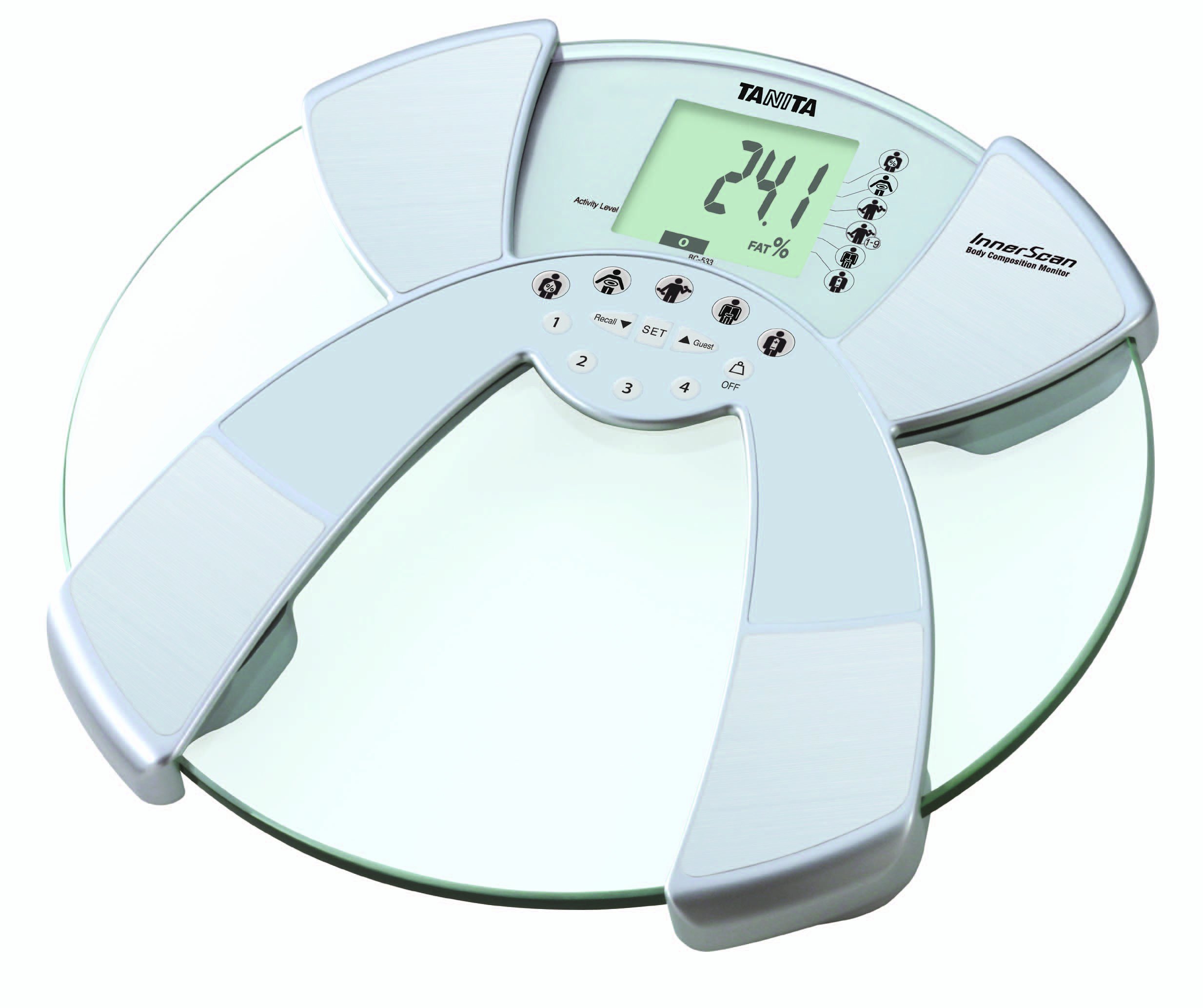 TANITA's BC-533 FDA Cleared Glass Innerscan Body Composition Monitor ...