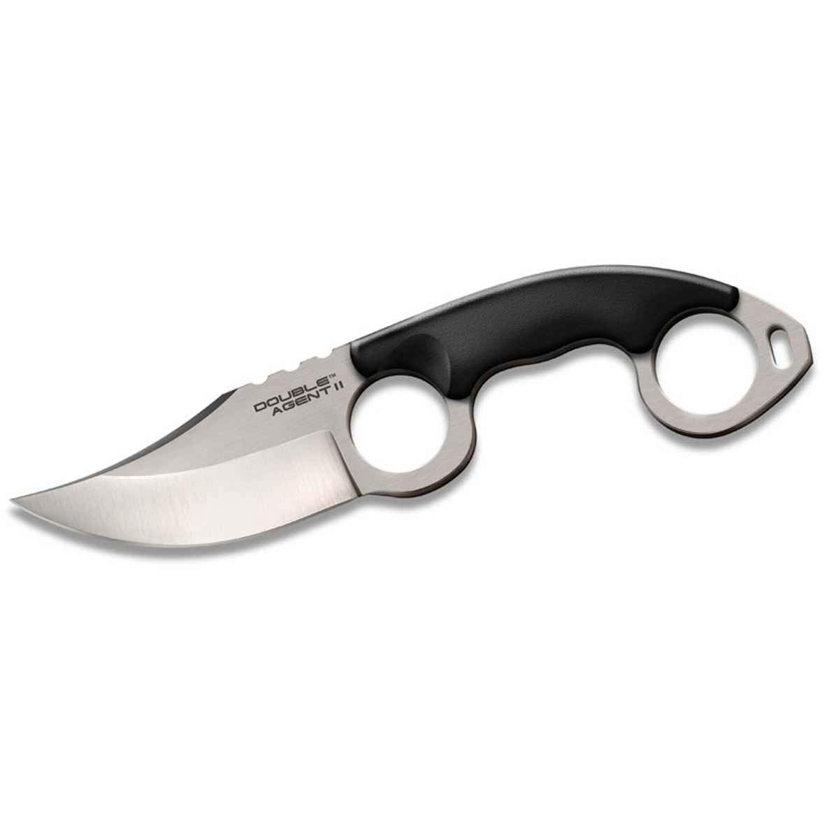 Cold Steel Double Agent Series Fixed Blade Knife with Sheath, Double ...