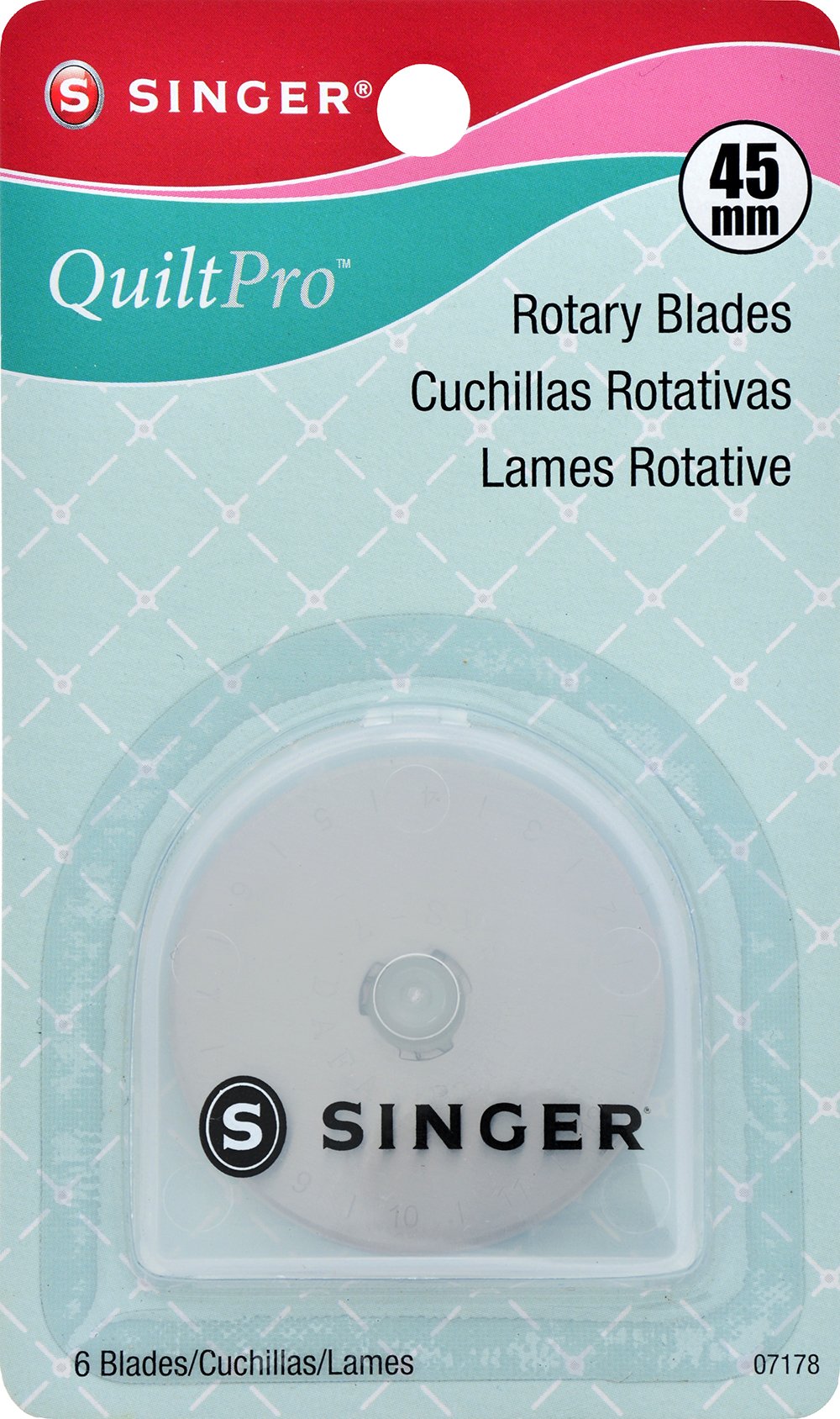 SINGER 07178 45-Mm Rotary Cutter Pro Series Replacement Blades, 6 ...