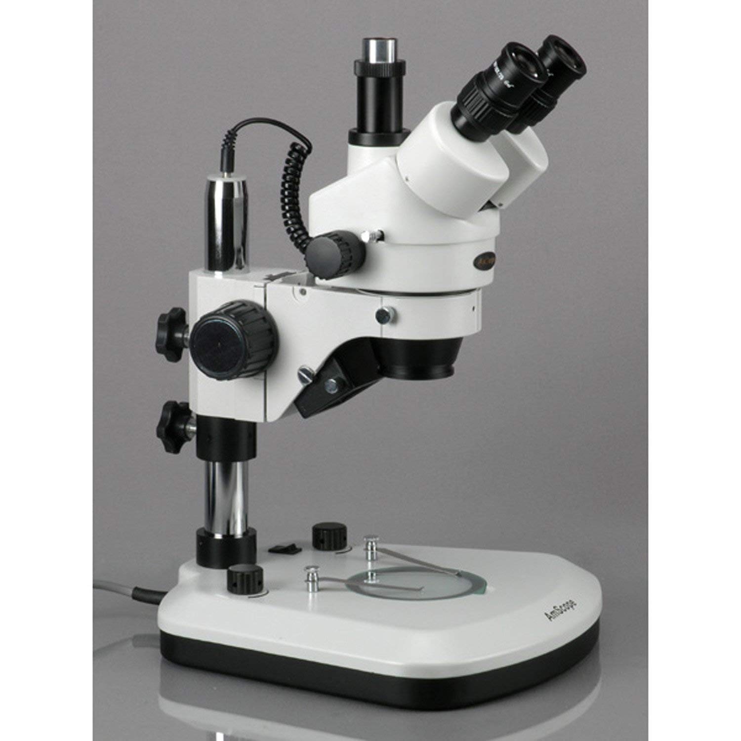 AmScope SM-1TZ-PL Professional Trinocular Stereo Zoom Microscope, WH10x ...