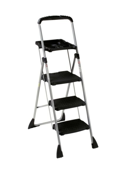 COSCO SmartClose Telescoping Aluminum Ladder with top Cap (300-lb ...