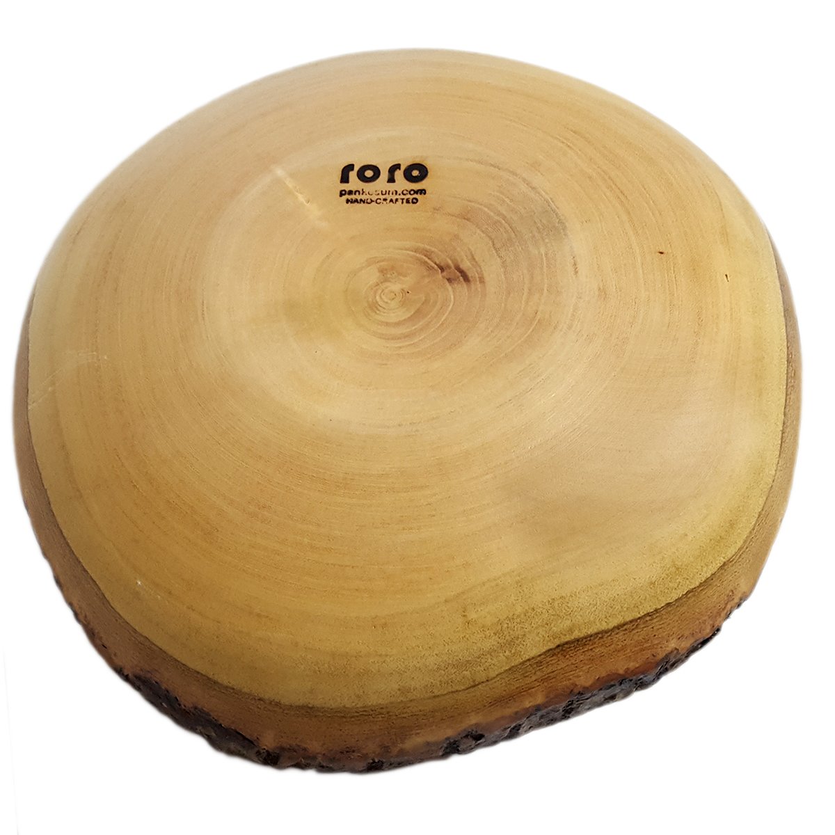 roro Handcarved Wood Fruit and Centerpiece Bowl, 12 Inch Live-Edge Bark ...