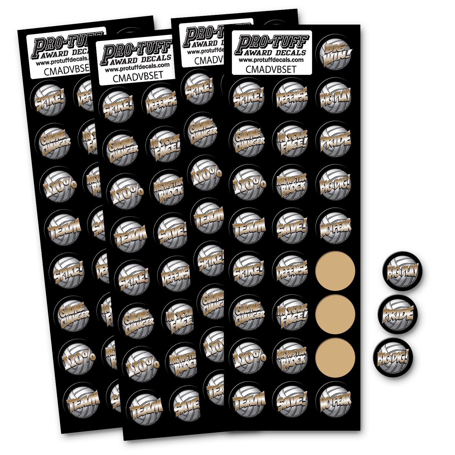 ProTuff Decals HiDef Volleyball Award Decal Set (100 Decals) — 🛍️ The