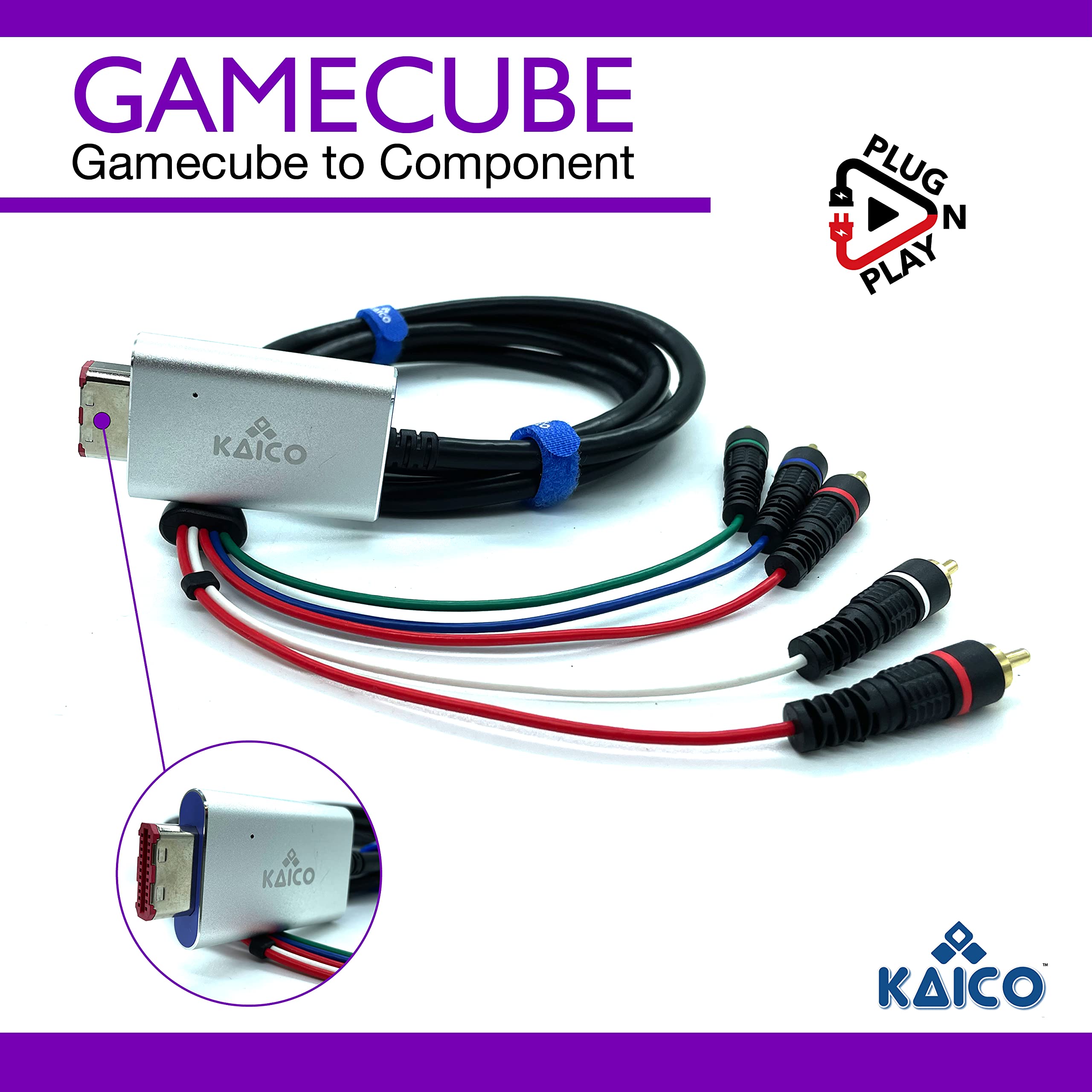 Kaico Component Cable Adapter Lead for the Nintendo GameCube Running ...
