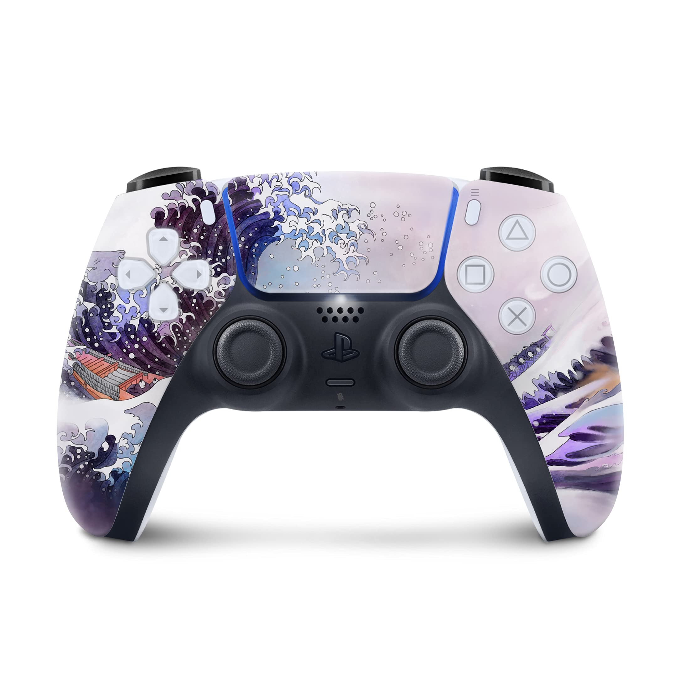 TACKY DESIGN PS5 Wave watercolor Skin For PS5 CONTROLLER SKIN Purple ...