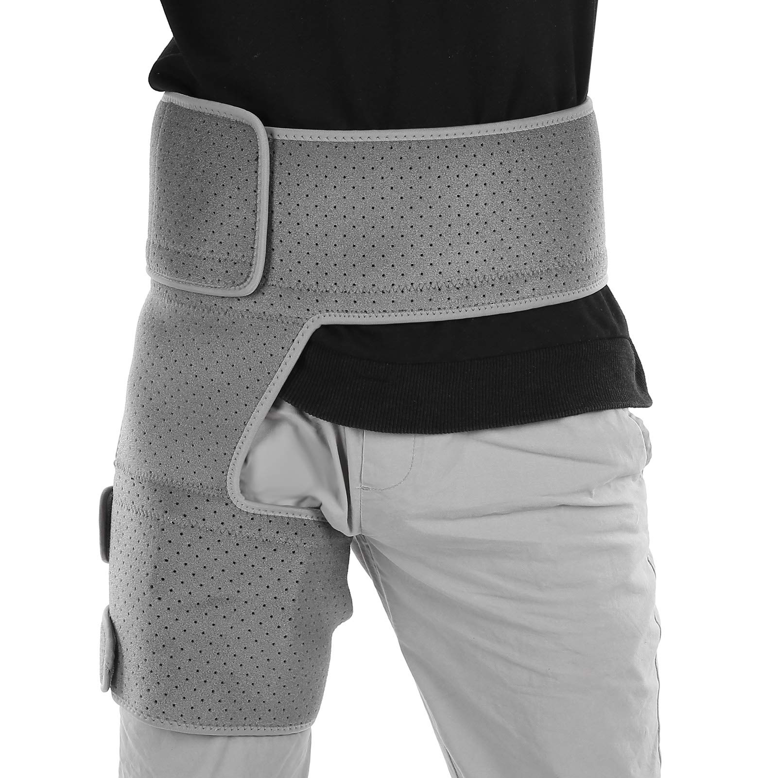 ZJchao Thigh Supports, Groin Wrap Adjustable Support for Hip Brace ...