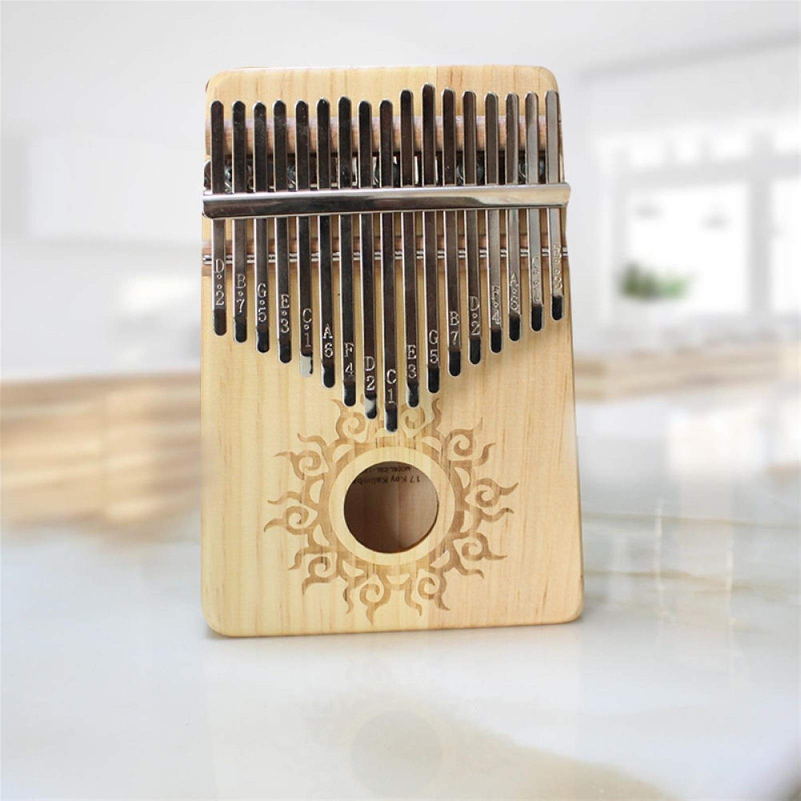 SLFDXDP Thumb Piano Pine Kalimba 17-Tone Thumb Piano Finger Piano ...